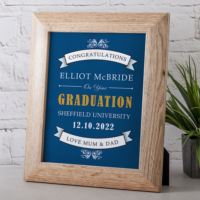 Personalised Graduation 8x10 Oak Frame | The Gift Experience