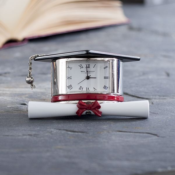 Graduation Clock with Mortar Board and Scroll | The Gift Experience