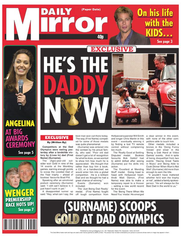 Personalised Spoof Newspaper The Gift Experience personalised-spoof-newspaper-the-gift-experience