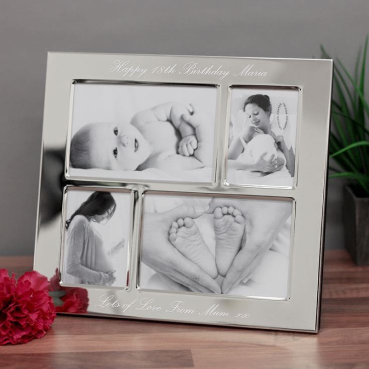 18th Birthday Engraved Collage Photo Frame | The Gift Experience