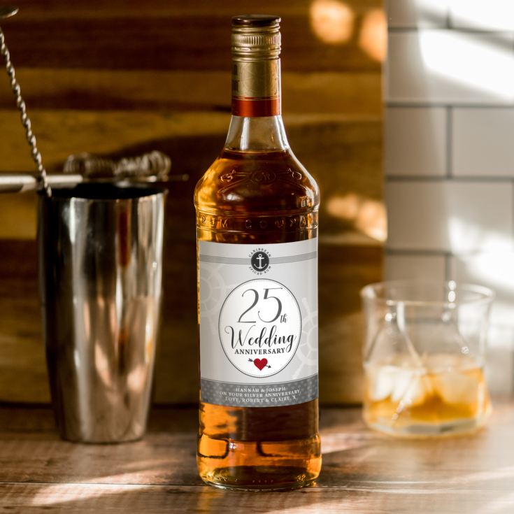 Personalised 25th Anniversary Spiced Rum | The Gift Experience