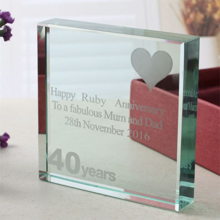 40th (Ruby) Anniversary Keepsake | The Gift Experience