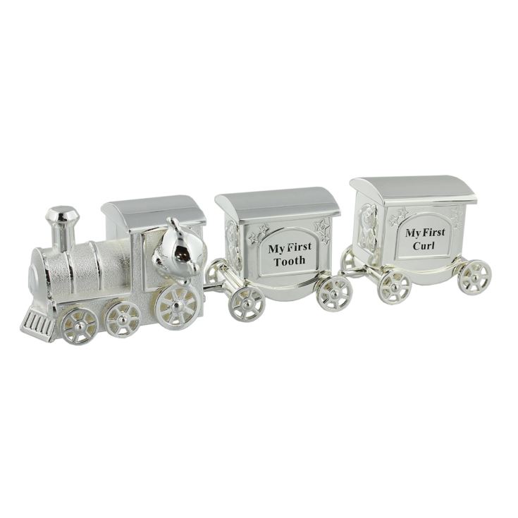 Silverplated First Tooth & Curl Set Train with 2 Carriages | The Gift ...