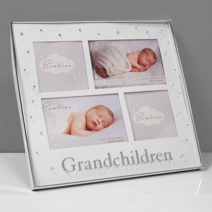 Bambino Silver Plated Photo Frame - 4 Aperture Grandchildren | The Gift ...