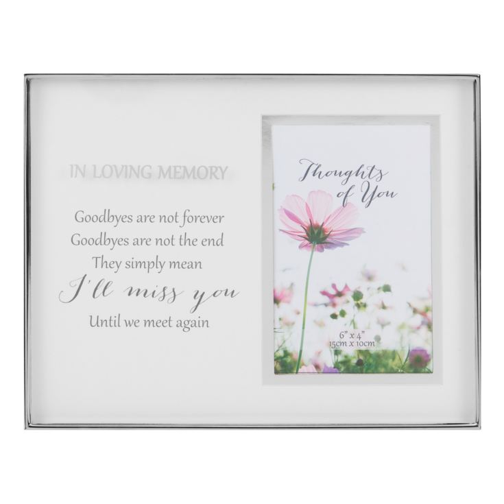 4" x 6" - Silver Plated Photo Frame - In Loving Memory | The Gift ...