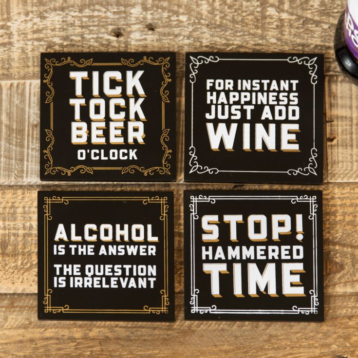 Set of 4 Brewmaster Coasters - Alcohol | The Gift Experience