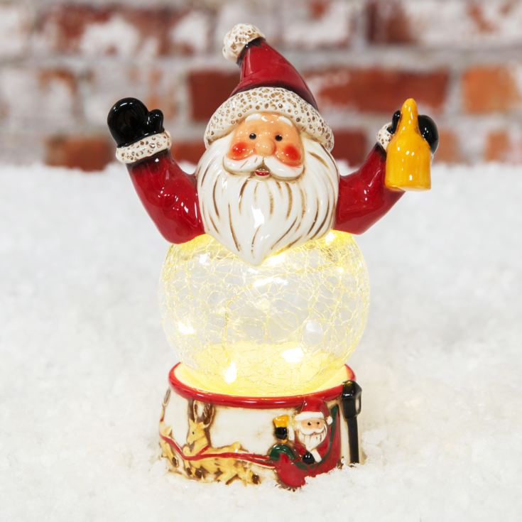 Ceramic Santa Light Up LED Ornament | The Gift Experience