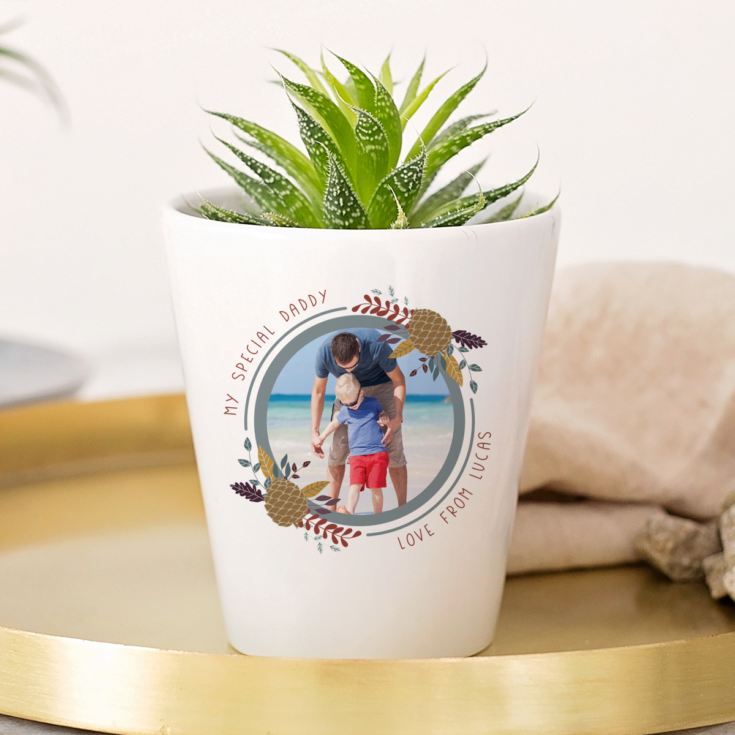 Personalised Photo Plant Pot For Dad | The Gift Experience