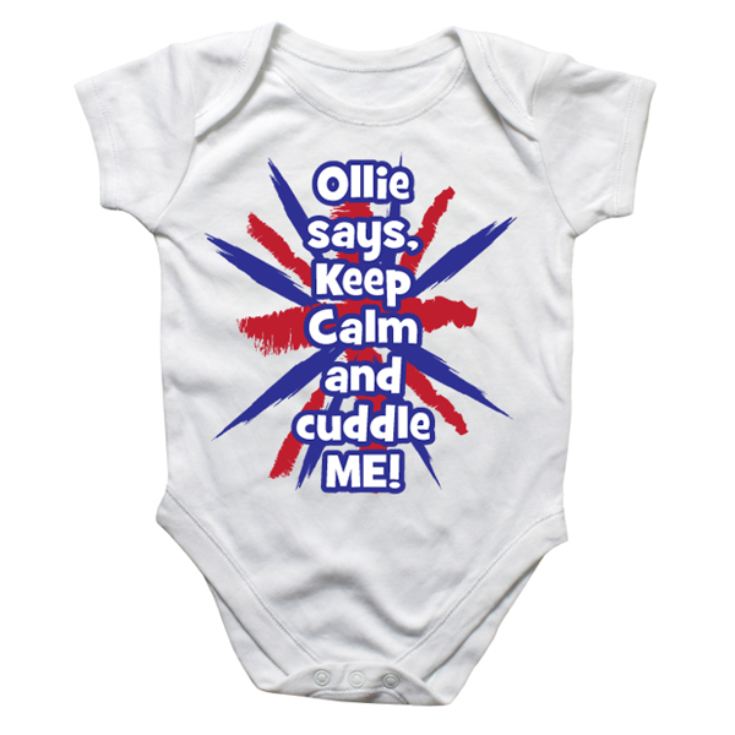 Personalised Keep Calm Baby Grow | The Gift Experience