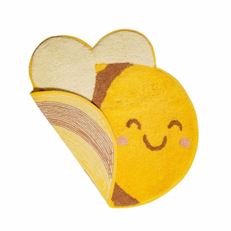 Personalised Embroidered Bee Happy Rug | The Gift Experience