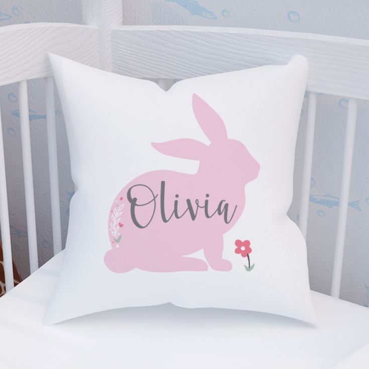Personalised Bunny Rabbit Children's Cushion | The Gift Experience