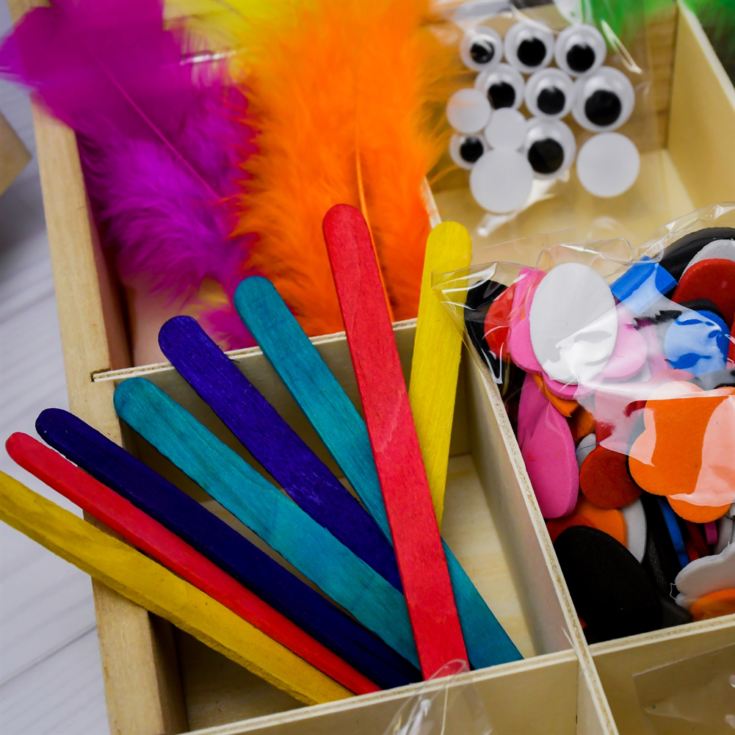 Personalised Kids Filled Wooden Craft Box | The Gift Experience