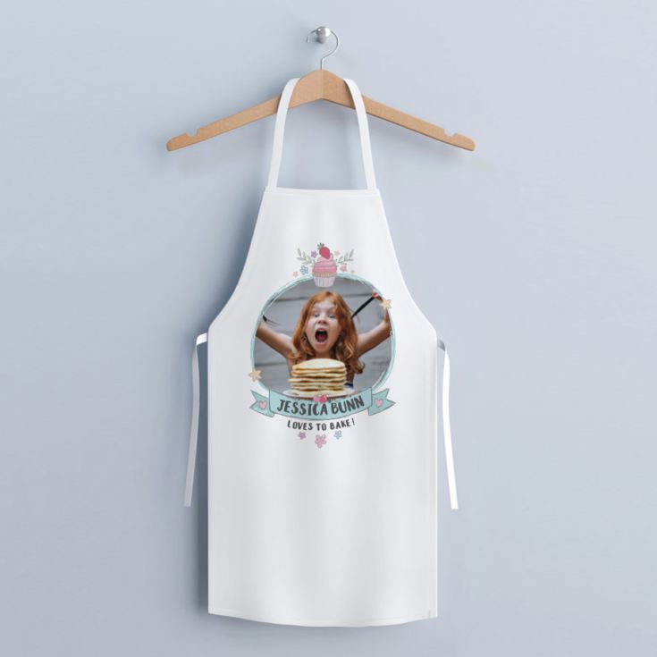 Personalised Photo Upload Girls Apron | The Gift Experience