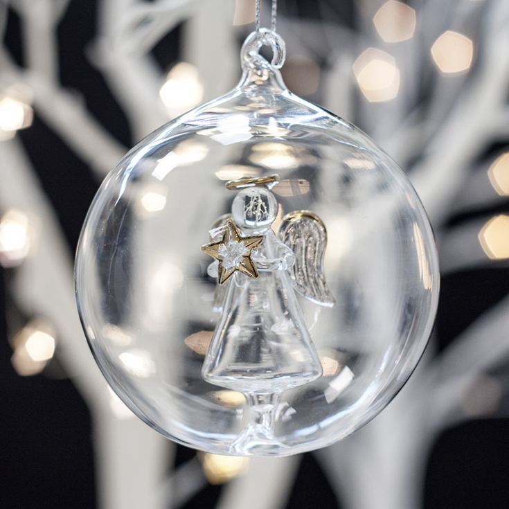 Personalised In Loving Memory Glass Angel Bauble | The Gift Experience