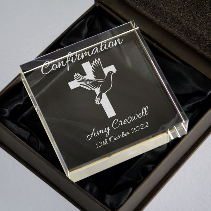 Confirmation Day Engraved Glass Keepsake | The Gift Experience