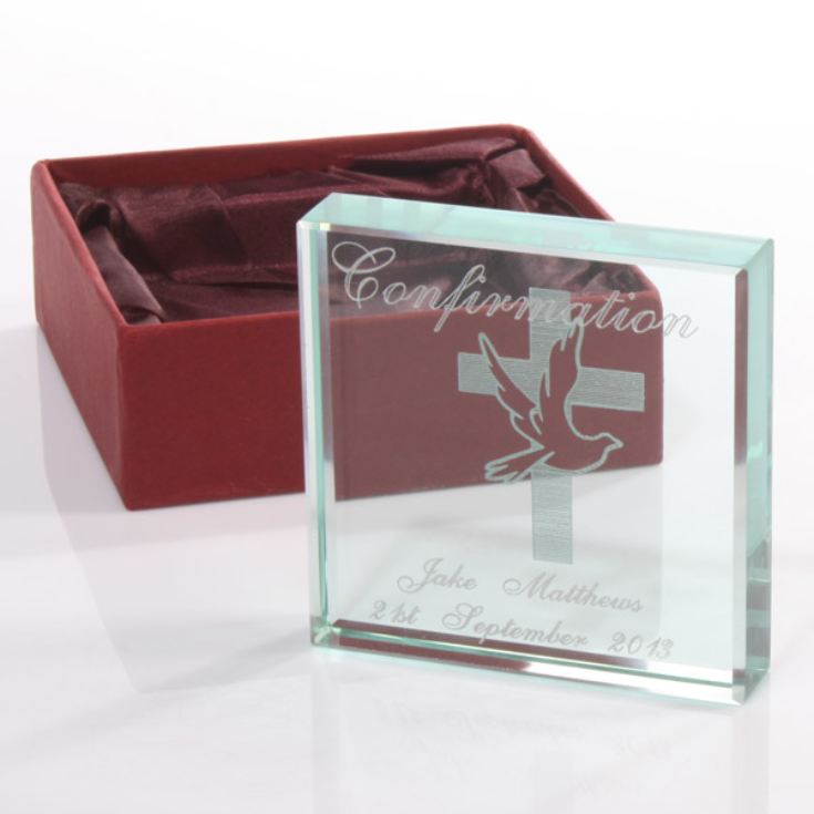 Confirmation Day Engraved Glass Keepsake | The Gift Experience