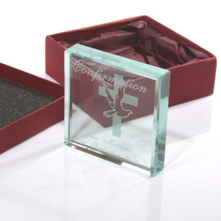 Confirmation Day Engraved Glass Keepsake | The Gift Experience