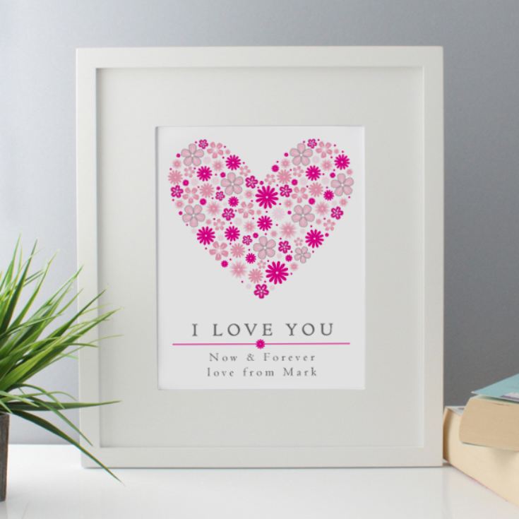 I Love You Personalised Framed Print | The Gift Experience