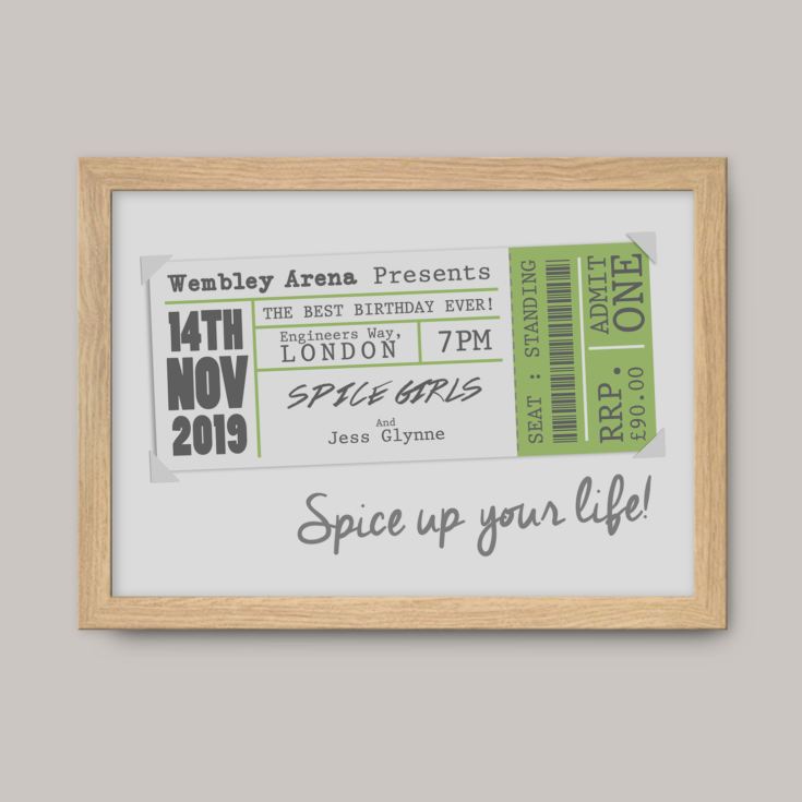 Personalised Concert Ticket Posters | The Gift Experience