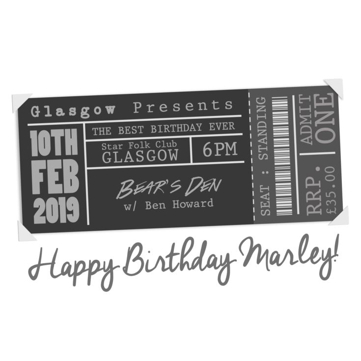 Personalised Concert Ticket Posters | The Gift Experience