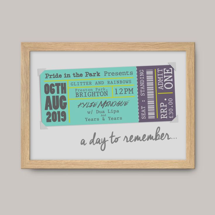 Personalised Concert Ticket Posters | The Gift Experience