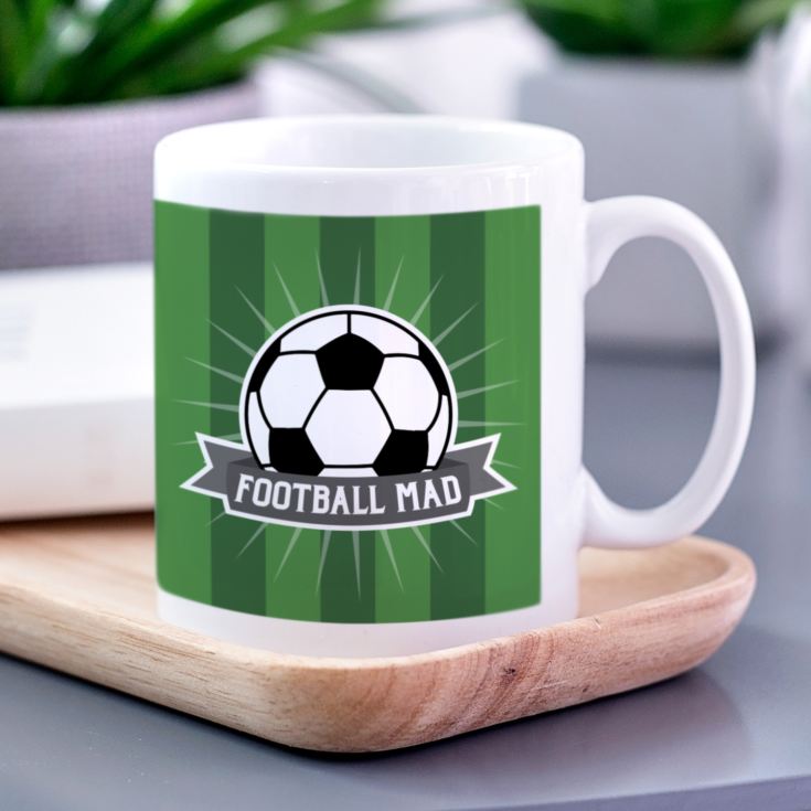 Personalised Football Mad Ceramic Mug | The Gift Experience