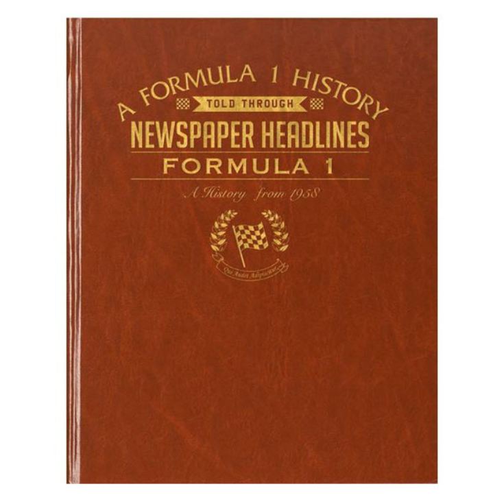 Formula One Newspaper Book - Leatherette Cover| The Gift Experience