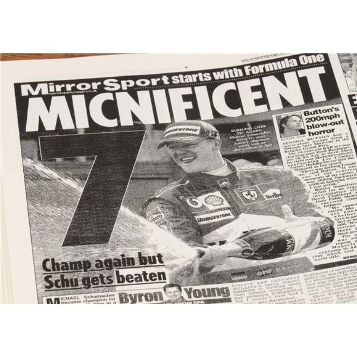 Formula One Newspaper Book - Leatherette Cover| The Gift Experience