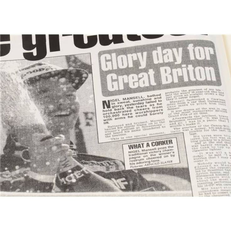 Formula One Newspaper Book - Leatherette Cover| The Gift Experience