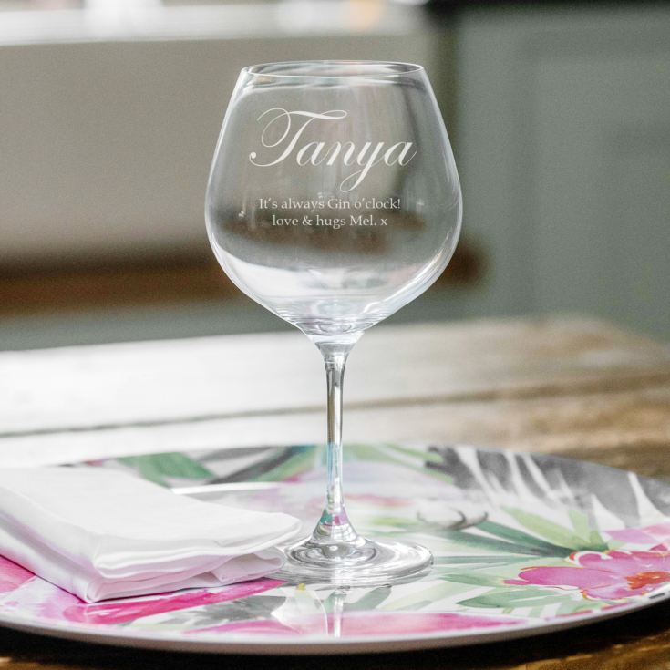 Personalised Gin Glass The T Experience