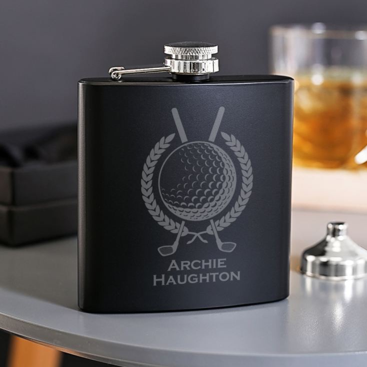 Personalised Golf Hip Flask | The Gift Experience