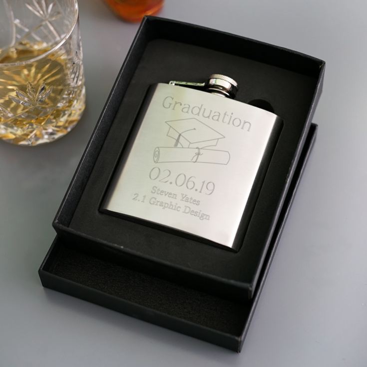 Personalised Graduation Hip Flask | The Gift Experience