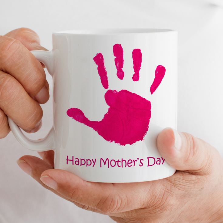 Happy Mother's Day Babys Personalised Handprint Mug | The Gift Experience