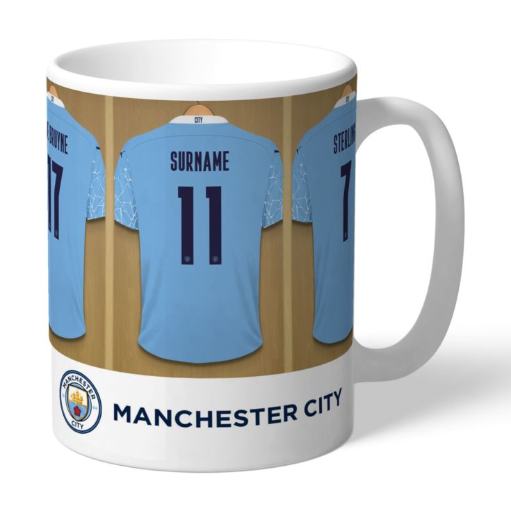 Personalised Manchester City Dressing Room Mug | The Gift Experience