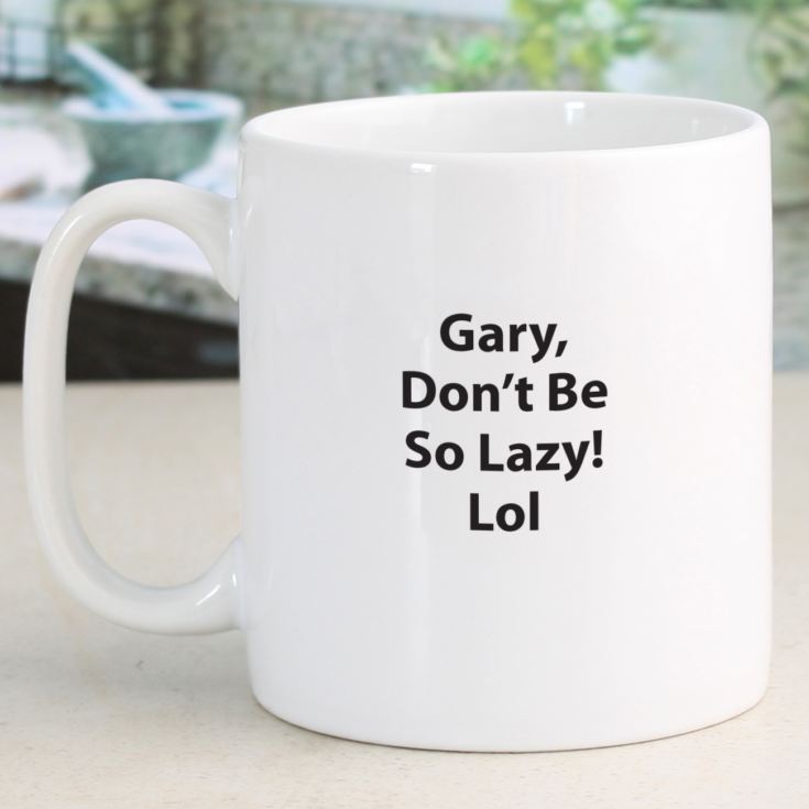 Personalised Minimal Work Mug | The Gift Experience