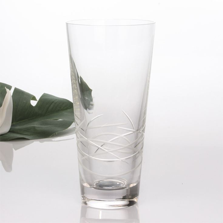Engraved Tiesto Conical Crystal Vase | The Gift Experience