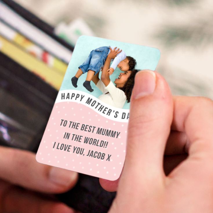 Personalised Mother's Day Metal Wallet Photo Card | The Gift Experience