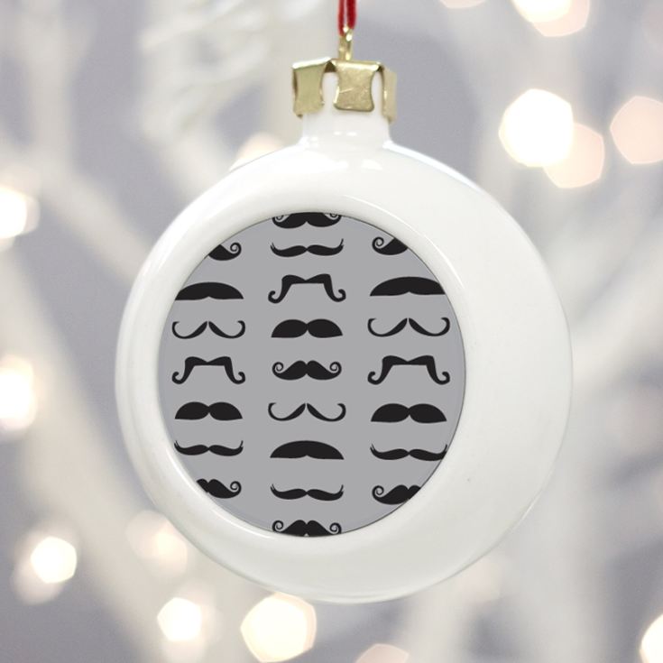 Personalised Moustache Christmas Bauble | The Gift Experience
