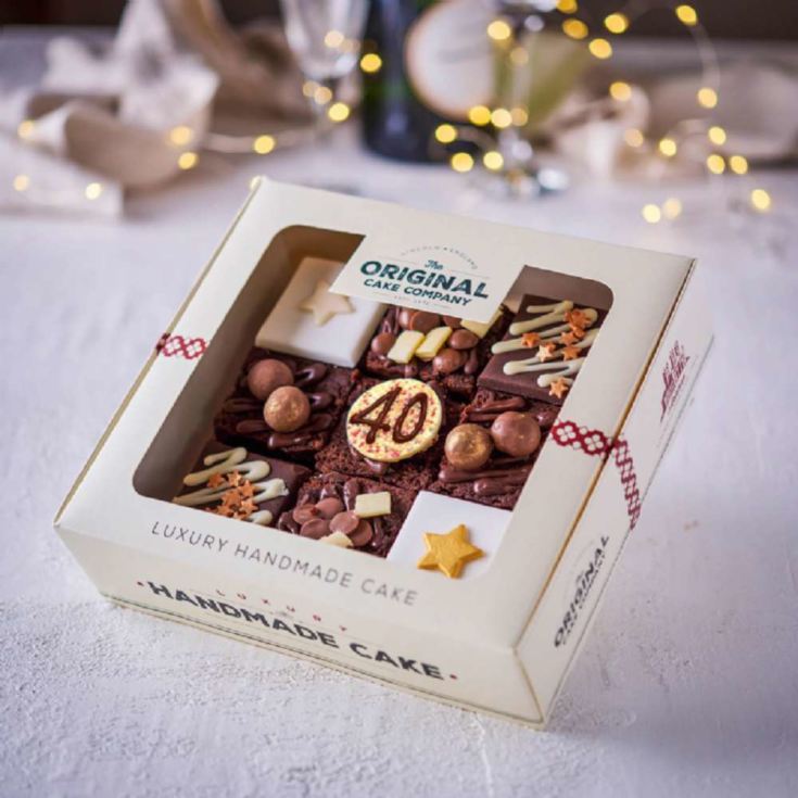 Happy 40th Birthday Luxury Chocolate Cake Selection with Optional ...