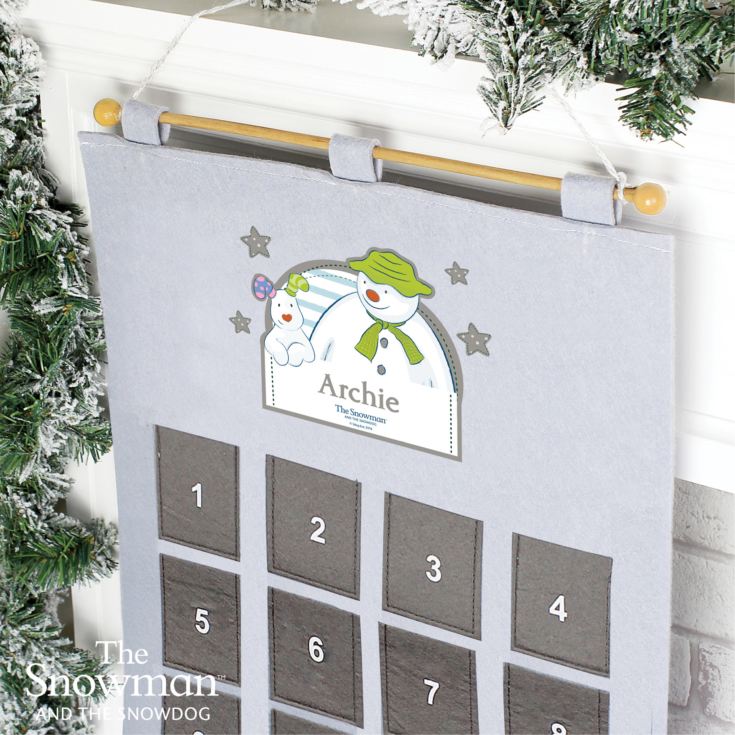 Personalised The Snowman Advent Calendar In Silver Grey | The Gift ...