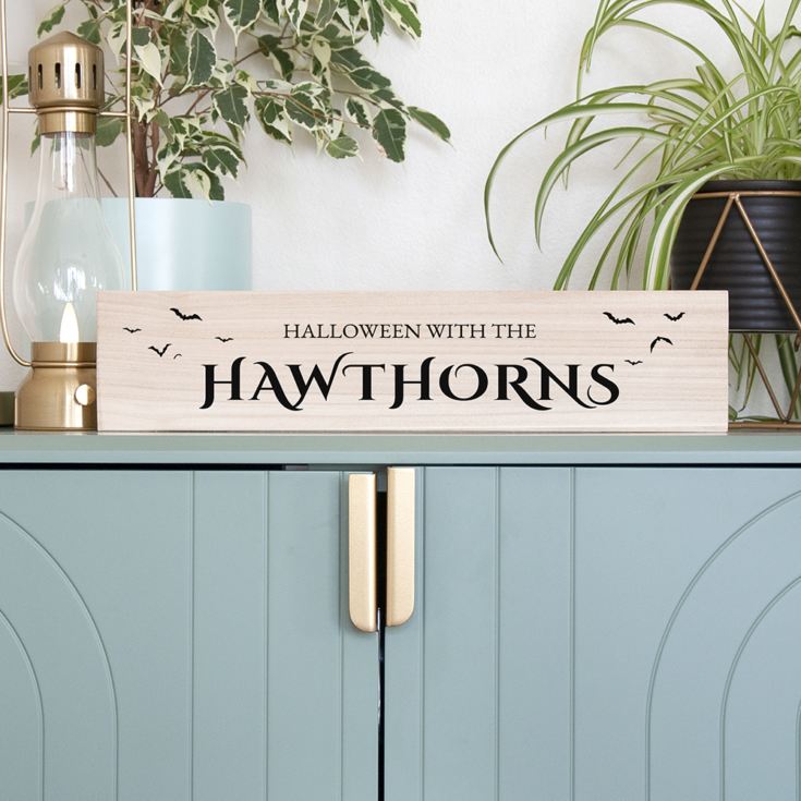 Personalised Halloween with the Family Mantle Sign | The Gift Experience