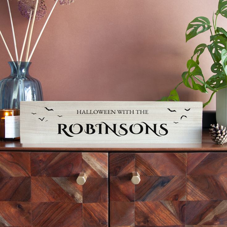 Personalised Halloween with the Family Mantle Sign | The Gift Experience