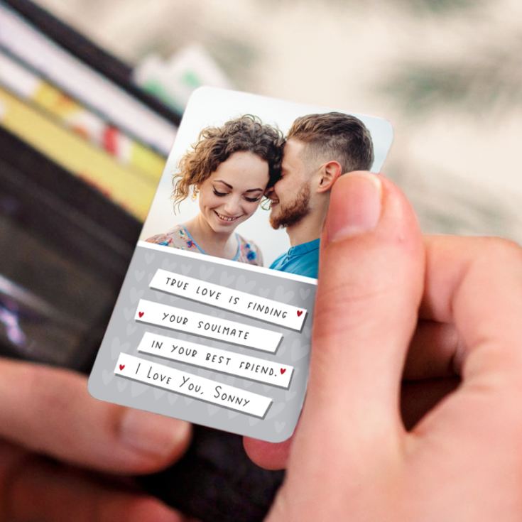 Personalised Soulmate Metal Wallet Photo Card | The Gift Experience