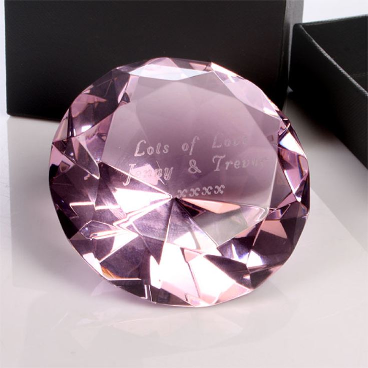 Engraved Pink Paperweight | The Gift Experience