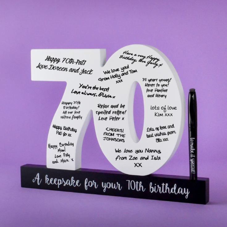70 Birthday Signature Number