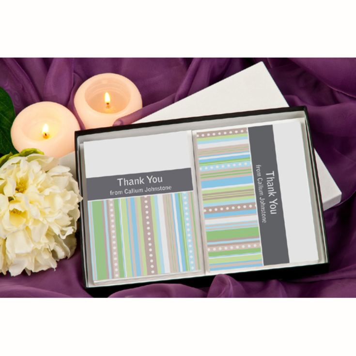 Stripes and Spots Personalised Thank You Stationery | The Gift Experience