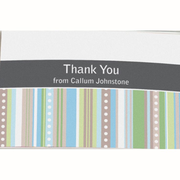 Stripes and Spots Personalised Thank You Stationery | The Gift Experience