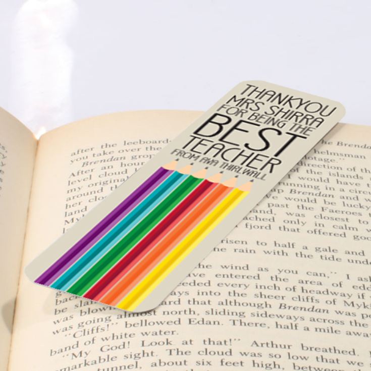 Personalised Best Teacher Pencil Bookmark | The Gift Experience
