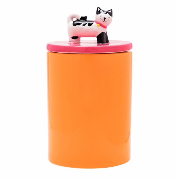 Raspberry Blossom Cat Treat Jar | The Gift Experience