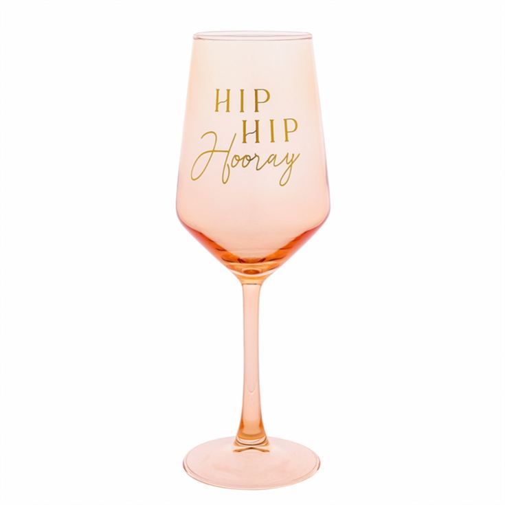 "Hip Hip Hooray" Wine Glass | The Gift Experience